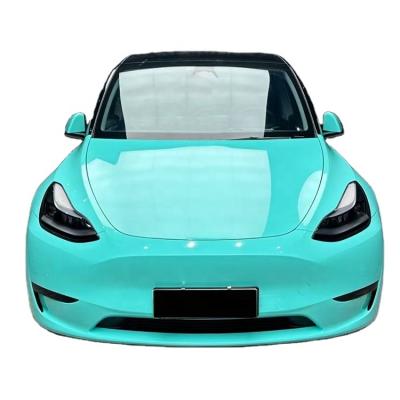 China Glossy Crystal Baby Blue Color Change Vinyl Wrap Film 1.52x17m Car Sticker Decal with Air Free Channel for sale