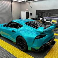 China Metal Paint Lake Blue Car Wrap Vinyl 1.52x18m Color Change Film for Vehicle Wrapping for sale
