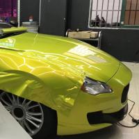 China M4 Paint Lemon Yellow Car Wrap Vinyl Film 1.52x17m Removable Adhesive for Vehicle Color Change for sale
