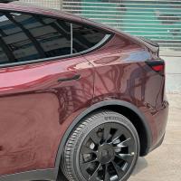China Metal Paint Black Rose Car Wrap Vinyl 1.52x17m Black Red Gradient Film for Vehicle Color Change for sale