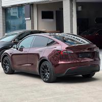 China Metal Paint Black Rose Car Wrap Vinyl 1.52x17m Black Red Gradient Film for Vehicle Color Change for sale