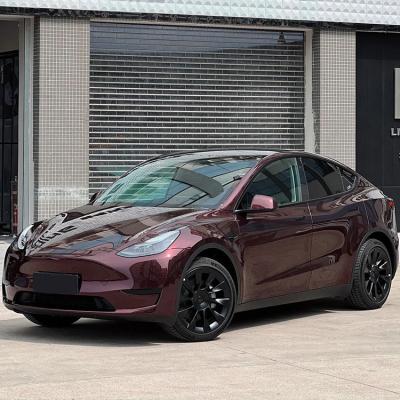 China Metal Paint Black Rose Car Wrap Vinyl 1.52x17m Black Red Gradient Film for Vehicle Color Change for sale