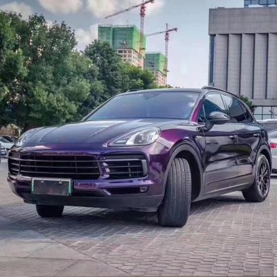China Paint Metal Midnight Red Car Wrap Vinyl Film 1.52x17m Removable Adhesive for Vehicle Color Change for sale