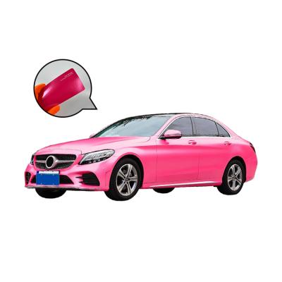 China Pure Metal Princess Pink Car Wrap Vinyl Film 1.52x17m Removable Adhesive for Vehicle Color Change for sale