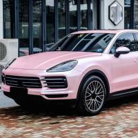 China Pure Metal Cherry Pink Car Wrap Vinyl 1.52x17m Removable Adhesive Vehicle Color Change Film for sale