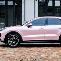 China Pure Metal Cherry Pink Car Wrap Vinyl 1.52x17m Removable Adhesive Vehicle Color Change Film for sale