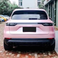 China Pure Metal Cherry Pink Car Wrap Vinyl 1.52x17m Removable Adhesive Vehicle Color Change Film for sale