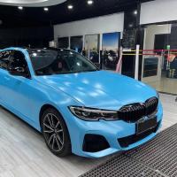 China Pure Metal Sky Blue Classic Blue Car Wrap Vinyl Film 1.52x17m Color Change for Vehicle Wrapping for sale