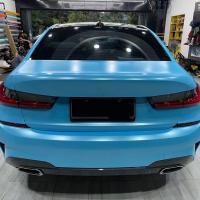 China Pure Metal Sky Blue Classic Blue Car Wrap Vinyl Film 1.52x17m Color Change for Vehicle Wrapping for sale