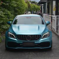 China Pure Metal Lake Blue Car Wrap Vinyl 1.52x17m Removable Adhesive Color Change Film for Vehicle for sale