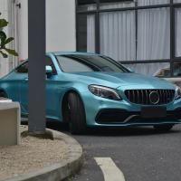 China Pure Metal Lake Blue Car Wrap Vinyl 1.52x17m Removable Adhesive Color Change Film for Vehicle for sale