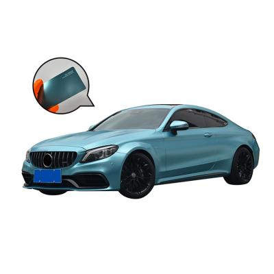 China Pure Metal Lake Blue Car Wrap Vinyl 1.52x17m Removable Adhesive Color Change Film for Vehicle for sale