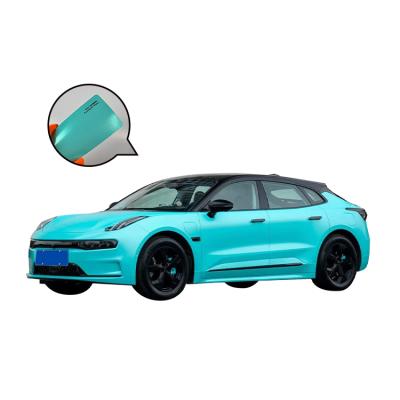 China Pure Metal Baby Blue Car Vinyl Wrap 1.52x18m Air Bubble Free Photochromic Tint Film for sale