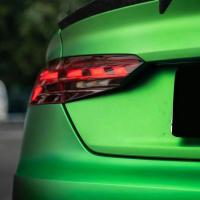 China Ultra Matte Flame Green Car Wrap Vinyl 1.52x17m Removable Adhesive Vehicle Color Change Film for sale