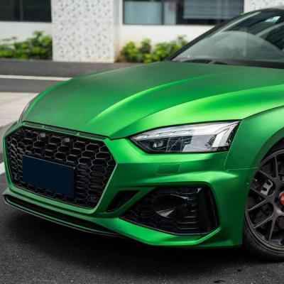 China Ultra Matte Flame Green Car Wrap Vinyl 1.52x17m Removable Adhesive Vehicle Color Change Film for sale