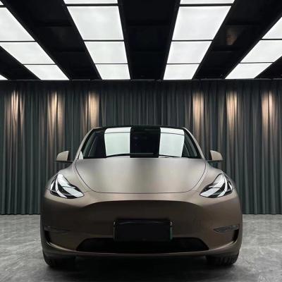 China Ultra Matte Brown Grey Car Wrap Vinyl Film 1.52x17m Color Change for Vehicle Wrapping for sale