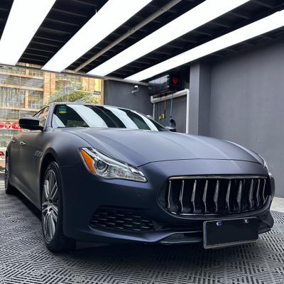 China Ultra Matte Black Blue Car Wrap Vinyl Film 1.52x17m Color Change for Vehicle Wrapping for sale
