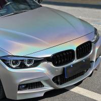 China Glossy Laser Silver 1.52x17m Car Wrap Vinyl Film Color Change for Vehicle Wrapping for sale