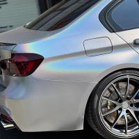 China Glossy Laser Silver 1.52x17m Car Wrap Vinyl Film Color Change for Vehicle Wrapping for sale