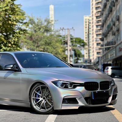 China Glossy Laser Silver 1.52x17m Car Wrap Vinyl Film Color Change for Vehicle Wrapping for sale
