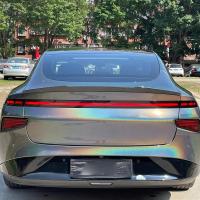 China Glossy Laser Black 1.52x17m Car Wrap Vinyl Film Color Change for Vehicle Wrapping for sale