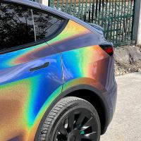 China Glossy Laser Black 1.52x17m Car Wrap Vinyl Film Color Change for Vehicle Wrapping for sale