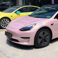 China Glossy Laser Light Pink 3M Car Wrap Vinyl 1.52x17m Color Change Film for Vehicle Wrapping for sale