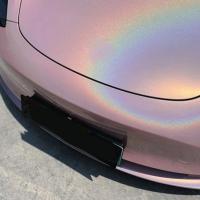 China Glossy Laser Light Pink 3M Car Wrap Vinyl 1.52x17m Color Change Film for Vehicle Wrapping for sale