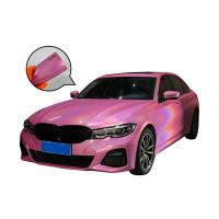 China Glossy Laser Pink 1.52x17m Car Wrap Vinyl Film Color Change for Vehicle Wrapping for sale
