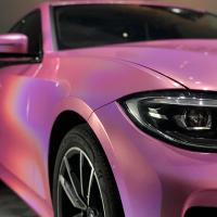 China Glossy Laser Pink 1.52x17m Car Wrap Vinyl Film Color Change for Vehicle Wrapping for sale