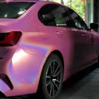 China Glossy Laser Pink 1.52x17m Car Wrap Vinyl Film Color Change for Vehicle Wrapping for sale