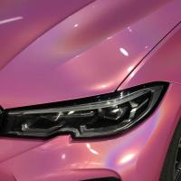 China Glossy Laser Pink 1.52x17m Car Wrap Vinyl Film Color Change for Vehicle Wrapping for sale