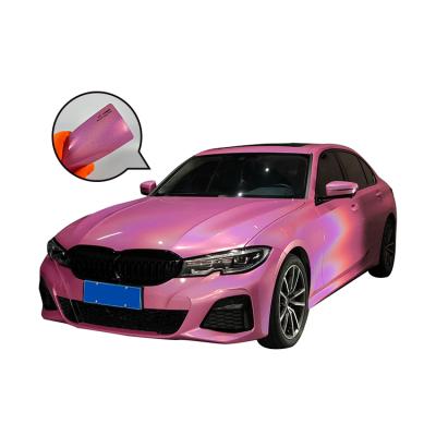 China Glossy Laser Pink 1.52x17m Car Wrap Vinyl Film Color Change for Vehicle Wrapping for sale
