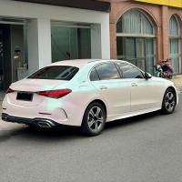 China Glossy Aurora White Car Wrap Vinyl Film 1.52x17m Removable Adhesive 160 Micron for sale