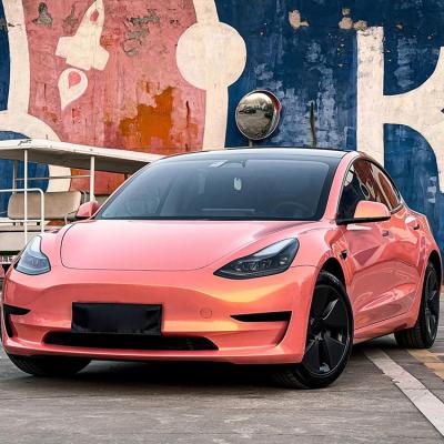 China Magic Gold Pink Automotive Vinyl Wrap 1.52x17m Laser Flip Color Changing Film for Cars for sale
