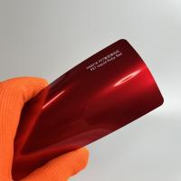 China PET Liquid Ruby Red Car Wrap Vinyl 1.52x17m Super Glossy Air Bubble Free Decorative Film for sale