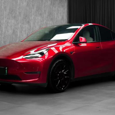 China PET Liquid Ruby Red Car Wrap Vinyl 1.52x17m Super Glossy Air Bubble Free Decorative Film for sale