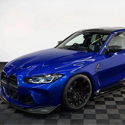 China PET Ocean Blue High Gloss Car Wrap Vinyl 1.52x17m Auto Protection Film Vehicle Decoration Roll for sale