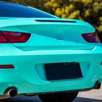 China Matte Chrome Baby Blue Car Wrap Vinyl Film 1.52x17m Removable Adhesive Color Changing for sale