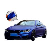 China Matte Chrome Blue Car Wrap Vinyl 1.52x17m Roll Self-Adhesive Color Changing Film for Full Body Wrap for sale