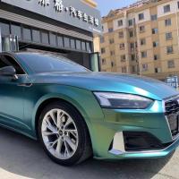 China Matte Chameleon Spring Green Car Wrap Film 1.52x17m Removable Adhesive Vinyl Decorative Sticker for sale
