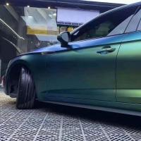 China Matte Chameleon Spring Green Car Wrap Film 1.52x17m Removable Adhesive Vinyl Decorative Sticker for sale