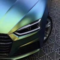 China Matte Chameleon Spring Green Car Wrap Film 1.52x17m Removable Adhesive Vinyl Decorative Sticker for sale