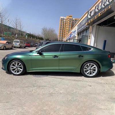 China Matte Chameleon Spring Green Car Wrap Film 1.52x17m Removable Adhesive Vinyl Decorative Sticker for sale