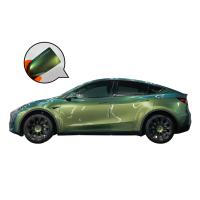 China Glossy Chameleon Jungle Green PVC Film Roll 1.52x17m Car Decal Sticker Decorative Vinyl Wrap for sale