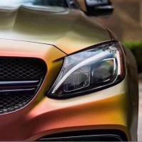 China Matte Sunrise Morning Glow Car Wrap Vinyl Film 1.52x17m Removable Adhesive Decorative PVC for sale
