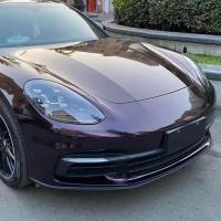 China Glossy Ghost Midnight Red Car Wrap Vinyl 1.52x17m Removable Adhesive Decorative Film for sale