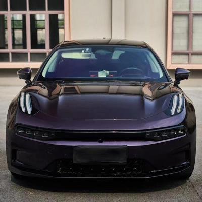 China Glossy Ghost Midnight Red Car Wrap Vinyl 1.52x17m Removable Adhesive Decorative Film for sale