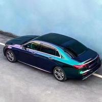 China Glossy Diamond Purple Green Chameleon PVC Car Wrap Film 1.52x17m Removable Adhesive for sale