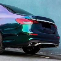 China Glossy Diamond Purple Green Chameleon PVC Car Wrap Film 1.52x17m Removable Adhesive for sale